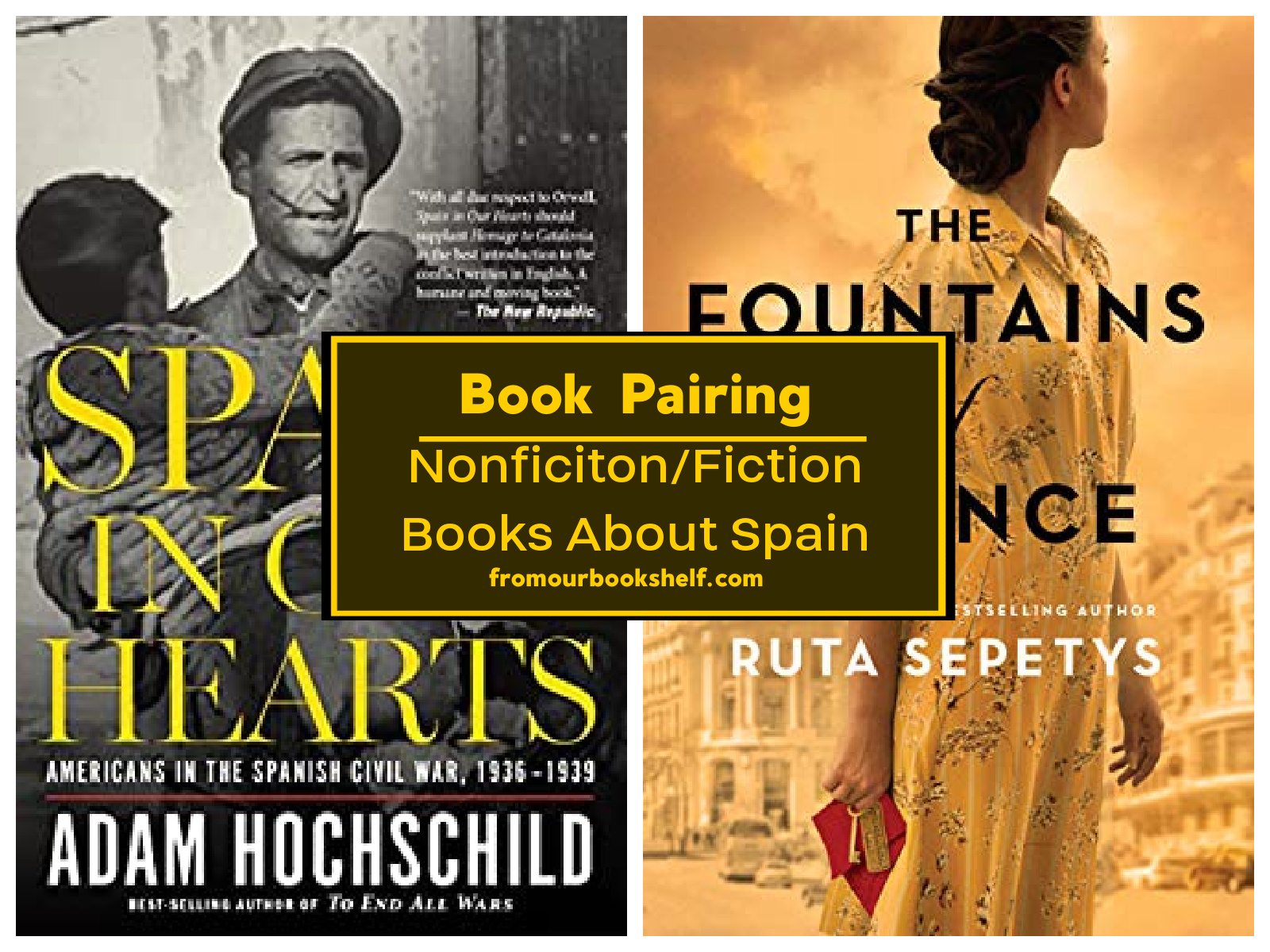Nonfiction Fiction Book Pairing about Spain - From Our Bookshelf